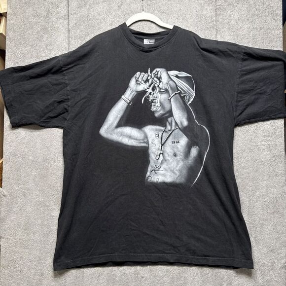 Shirts | Tupac 3xl Vintage Rap Tee Black Xplicit Tag Oversized 9s Hip ...